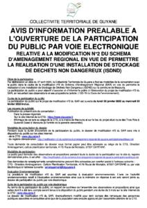 AVIS de PPVE-CTG - Collectivité Territoriale de Guyane